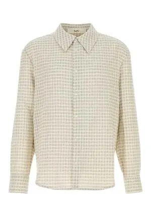 Séfr Embroidered Cotton Blend Wed Shirt - Multicolor