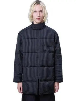 Yohji Yamamoto Padded Striped Jacket - Black