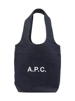 A.p.c. Dark Cotton Tote Bag - Blue