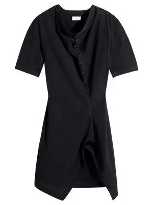 LEMAIRE Cotton Asymmetrical Hem Dress - Multicolor