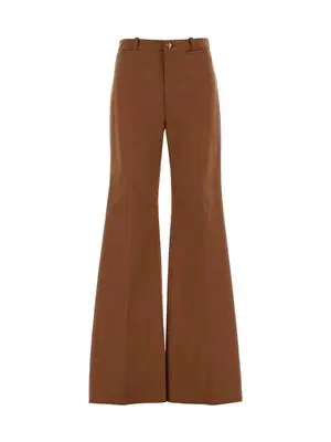 Chloé Wide Leg Cotton Pants - Red