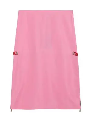 Fendi Technical Viscose Midi Pencil Skirt - Pink