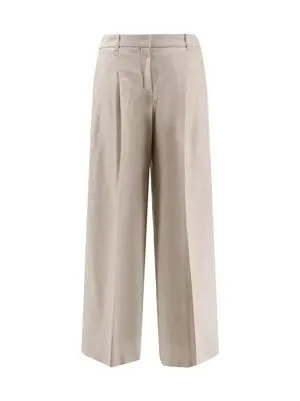 BOSS Tiana Recycled Wool Blend Trousers - Multicolor