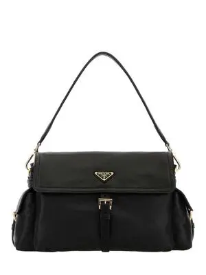 Prada Leather Shoulder Bag - Black