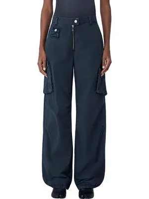 GANNI GANNI Cotton Cargo Pants Gray