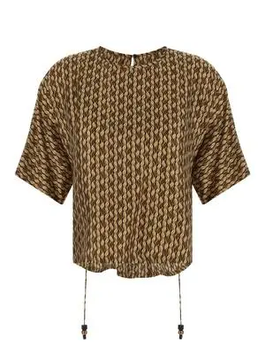 Max Mara Mxmnordica Silk Blouse - Brown