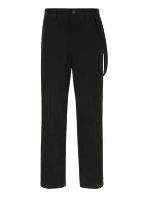 Burberry Cotton Wide-leg Pants - Black