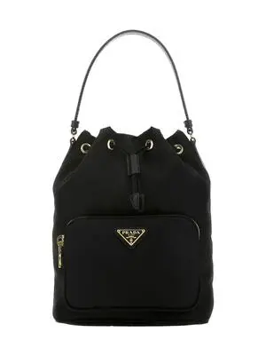 Prada PRADA Re-Nylon Duet Bucket Bag Black