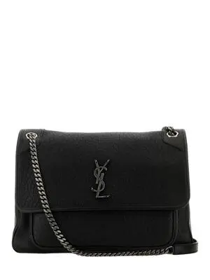 Saint Laurent Niki Leather Large Shoulder Bag - Black