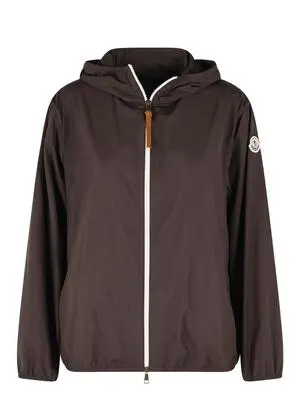 Moncler Polyester Hooded Jacket - Brown