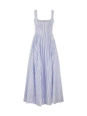 SPORTMAX SPORTMAX Striped Cotton Midi Dress With Full Skirt