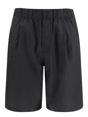 Our Legacy Leisure Shorts In Cupro And Cotton - Black