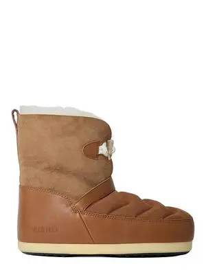 Moon Boot Mb Evx Igloo Suede And Leather Boots - Brown