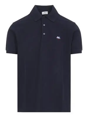 Etro Roma Plain Polo - Blue