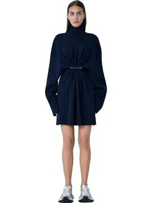 Balenciaga Pinched Waist Mini Dress - Black