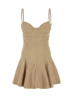 Dsquared2 Sand Denim Mini Dress - Brown
