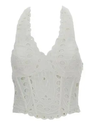 Charo Ruiz Ibiza Eyelet Halter Top - Multicolor