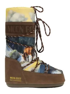 Moon Boot X Guest In Residence Printed Lace-up Boots - Multicolor