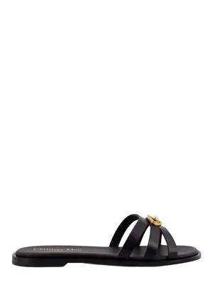 Dior Leather Sandals With Cd Logo Detail - Multicolor