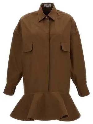 Stella McCartney STELLA MCCARTNEY Cotton Peplum Shirt Dress Multicolor