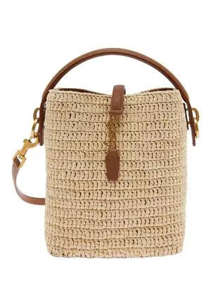 Saint Laurent Raffia Mini Handbag - Multicolor