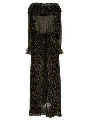 BODE Embroidered Silk Blend Stadium Dress - Multicolor