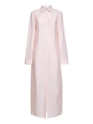 TOTEME Bloom Silk Blend Long Parachute-style Shirt Dress - Multicolor