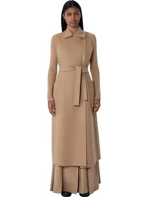 Max Mara MAX MARA Tailored Maxi Wool Blend Waistcoat Multicolor