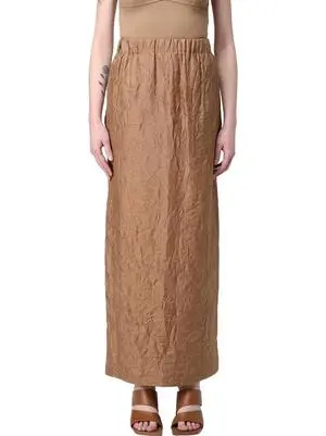 Max Mara Silk Maxi Skirt - Brown