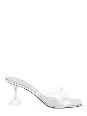 AMINA MUADDI AMINA MUADDI Lupita Mules - Transparent Square-Toe High Heel