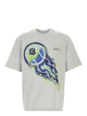 Casablanca Casablanca Men Grey Cotton Oversize T-Shirt Gray