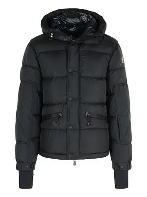 Moncler Polyamide Down Jacket With Drawstring Hood - Black