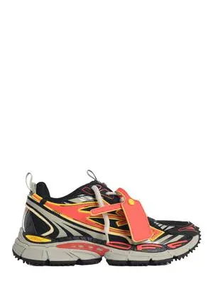 Off-White OFF-WHITE "Be Right Back" Mesh And Coral Red Sneakers Black