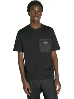Prada Re-nylon Pocket Jersey T-shirt - Black