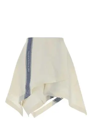JW Anderson Linen Mini Skirt - White
