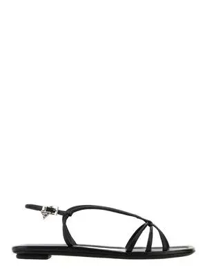 Prada Leather Sandals - Black