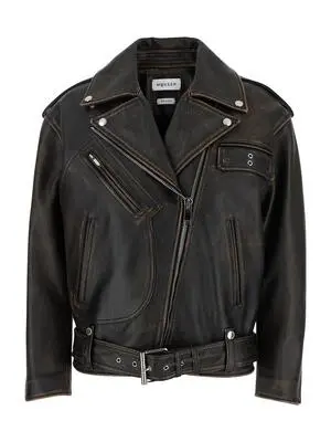 Alexander McQueen Leather Biker Jacket - Multicolor