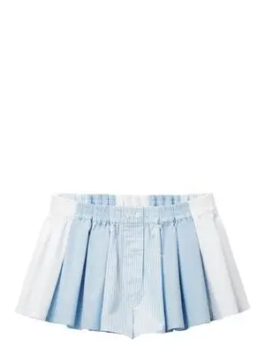 Alexander Wang Pleated Boxer Shorts - Blue