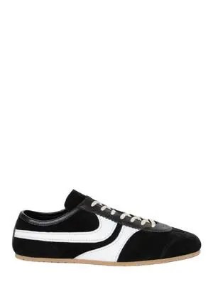 Dries Van Noten Suede And Leather Insert Sneakers - Black