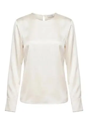 Peserico Silk Satin Long-sleeve Shirt - Multicolor