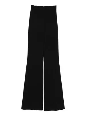 Sportmax Black High-waisted Wide-leg Trousers - Multicolor