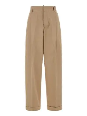 Dsquared2 DSQUARED2 Beige Gabardine Pants Brown