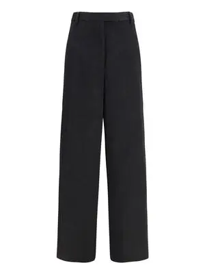 Dries Van Noten Wide-leg Jacquard Pattern Pants - Black