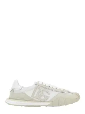 Dolce & Gabbana Dolce & Gabbana Two-Tone Canvas And Suede DG Athletic Sneakers Multicolor