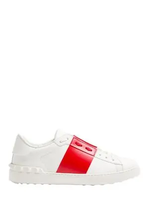 Valentino Garavani VALENTINO GARAVANI Open Leather Sneakers With Stud Detail Multicolor