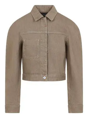 Jacquemus Ovalo Cargo Jacket - Brown