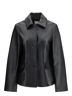 TOTEME Grained Leather Jacket - Black