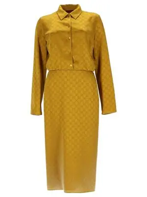 Gucci Midi Dress With Shirt - Cream