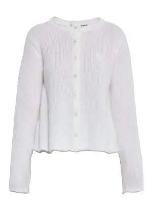 LOEWE LOEWE Wool Blend Cardigan With Embroidered Anagram Motif