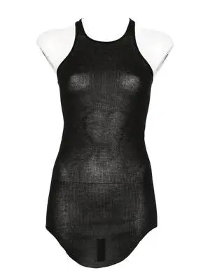 Rick Owens RICK OWENS Asymmetric Ribbed Knit Tank Top Multicolor